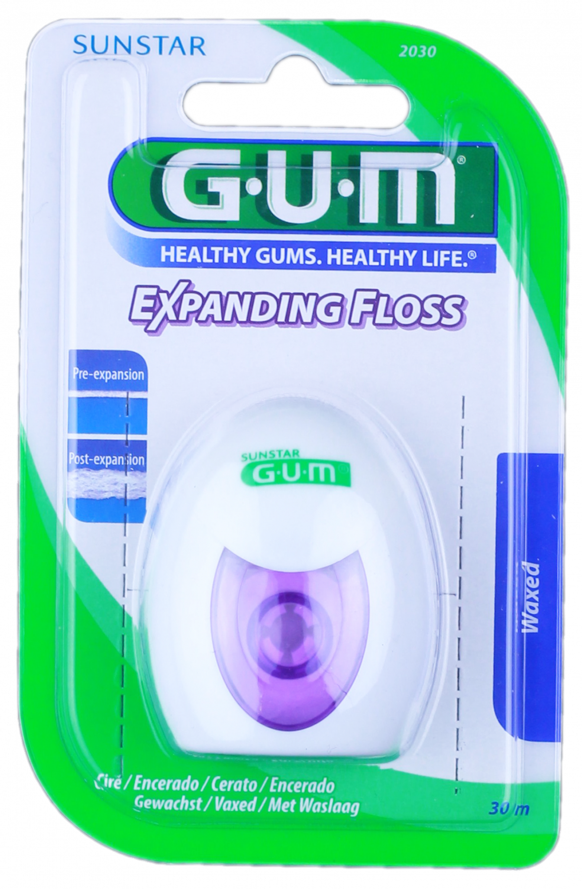 GUM Expanding 30 m dental floss, 1 pcs. | Mēness aptieka