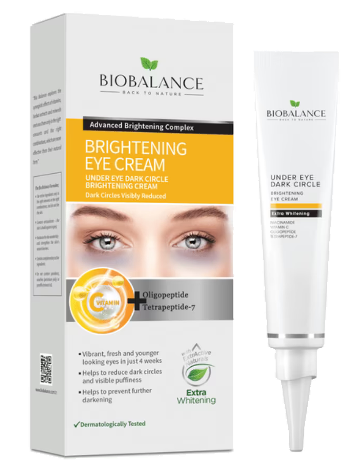 BIOBALANCE Under Eye Brightening acu krēms, 15 ml - Piegāde visā ...
