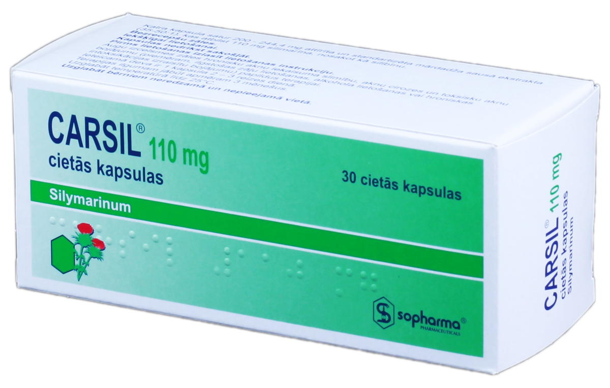 CARSIL 110 mg cietās kapsulas, 30 gab. - Piegāde visā Latvijā | Mēness ...