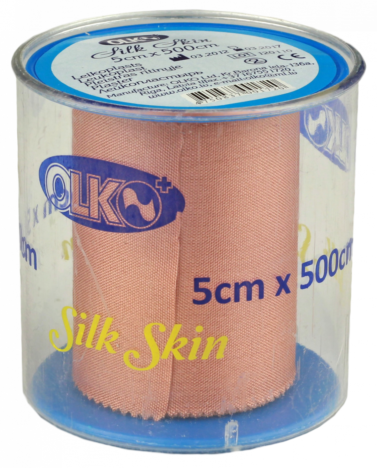 OLKO Silk Skin 5 x 500 cm adhesive plaster roll, 1 pcs. | Mēness aptieka