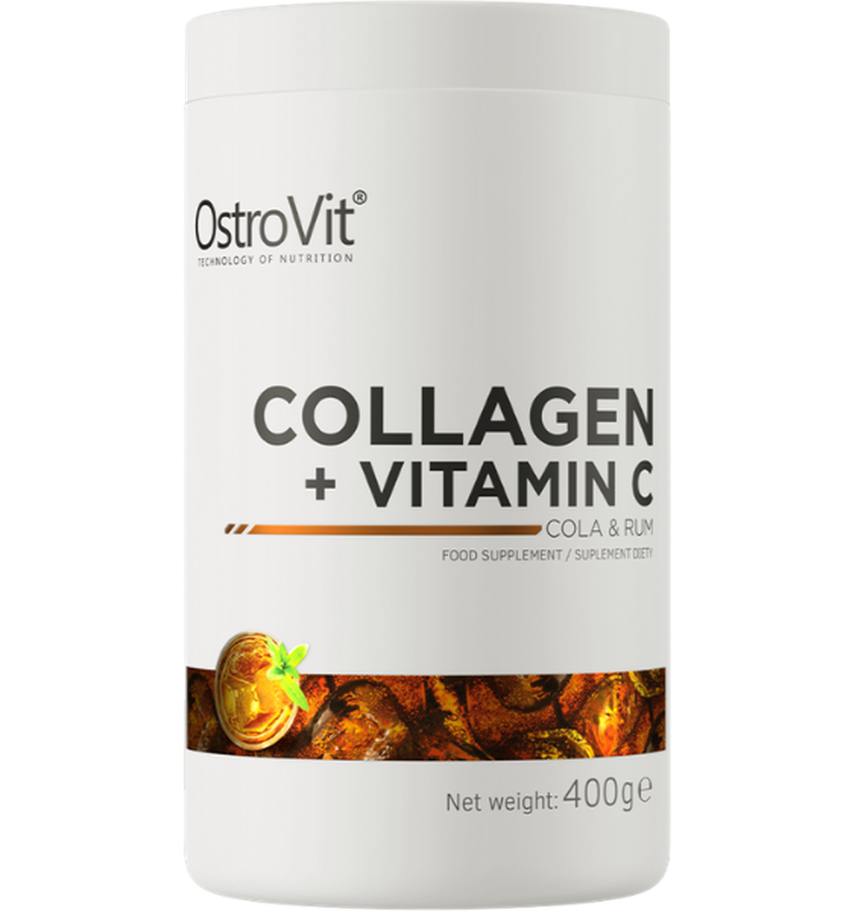 OSTROVIT Collagen+Vitamin C Cola&Rum powder, 400 g | Mēness aptieka