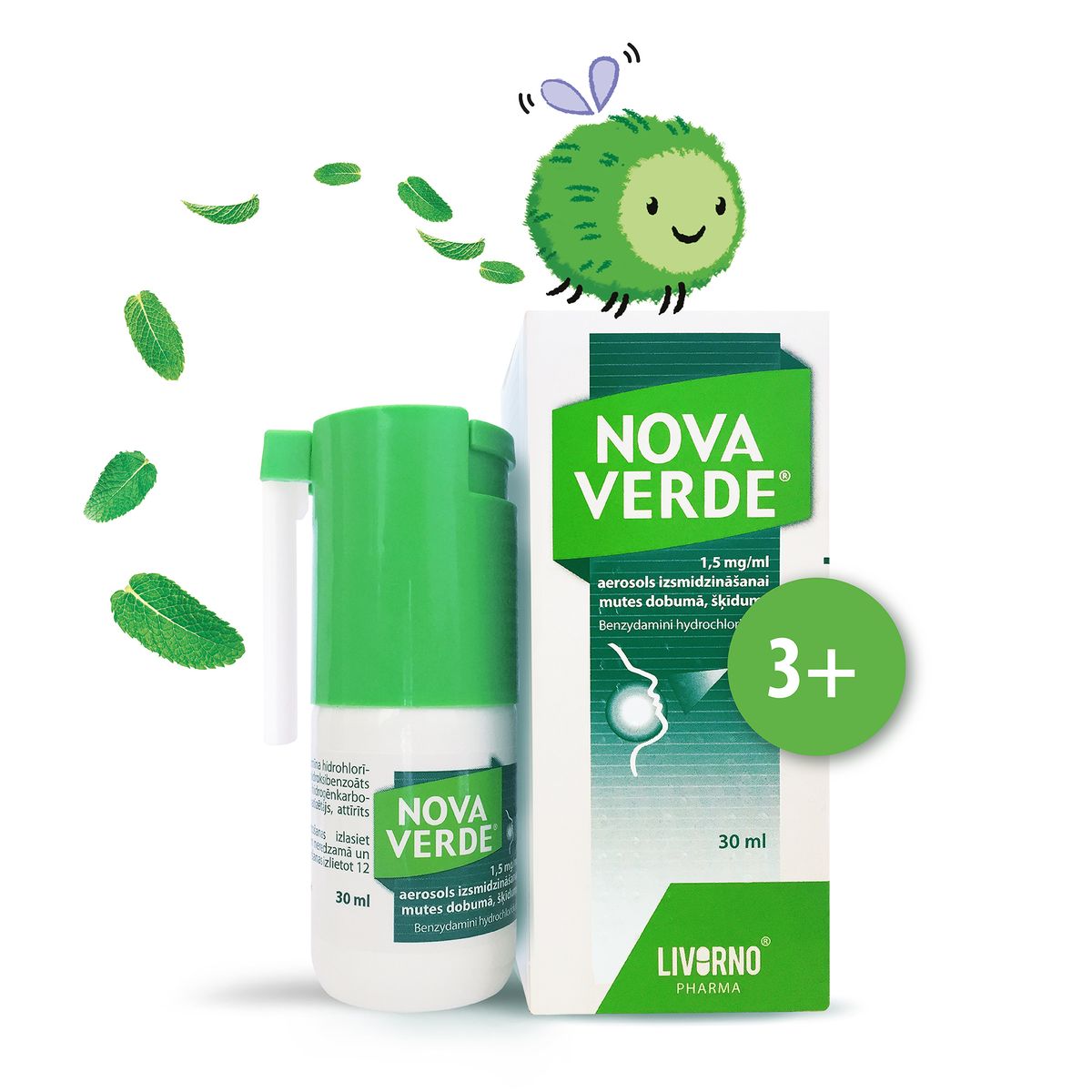 NOVA VERDE 1.5 mg/ml aerosols, 30 ml - Piegāde visā Latvijā | Mēness aptieka