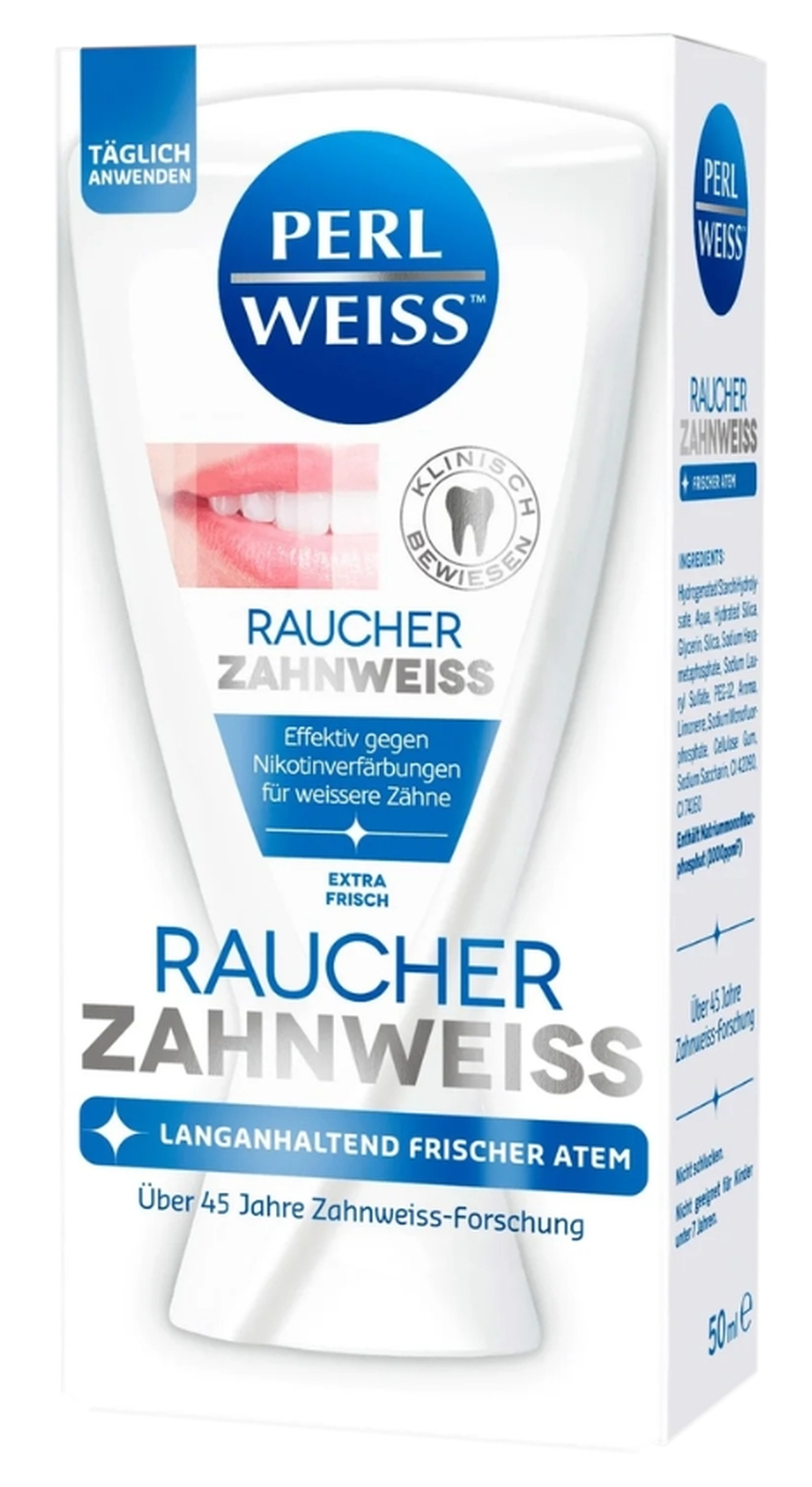 PERLWEISS Smoker Whiten toothpaste, 50 ml | Mēness aptieka