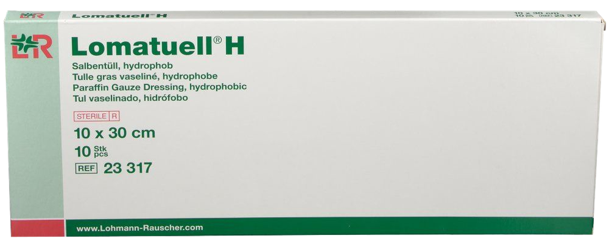 LOMATUELL H 10x30 cm sterile wound dressing, 10 pcs. | Mēness aptieka