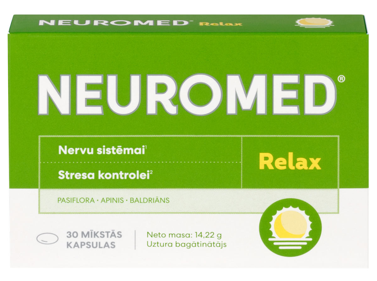 NEUROMED Relax mīkstās kapsulas, 30 gab. - Piegāde visā Latvijā ...
