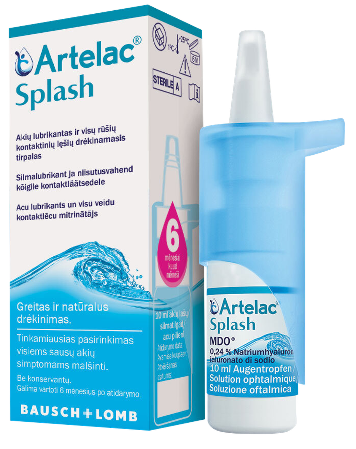 ARTELAC Splash eye drops, 10 ml | Mēness aptieka