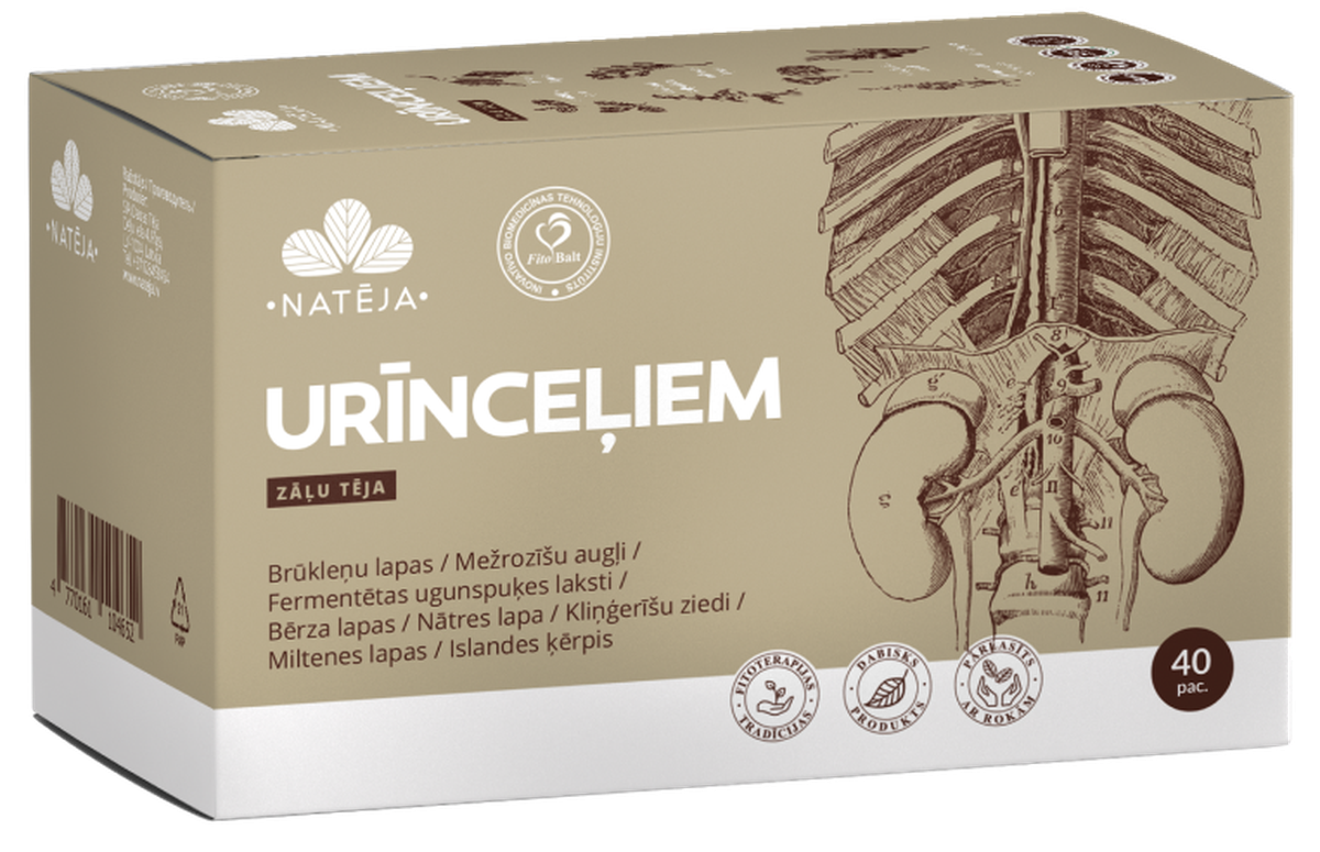 NATĒJA Urīnceļiem Zāļu tēja maisiņos, 20 gab. - Piegāde visā Latvijā ...