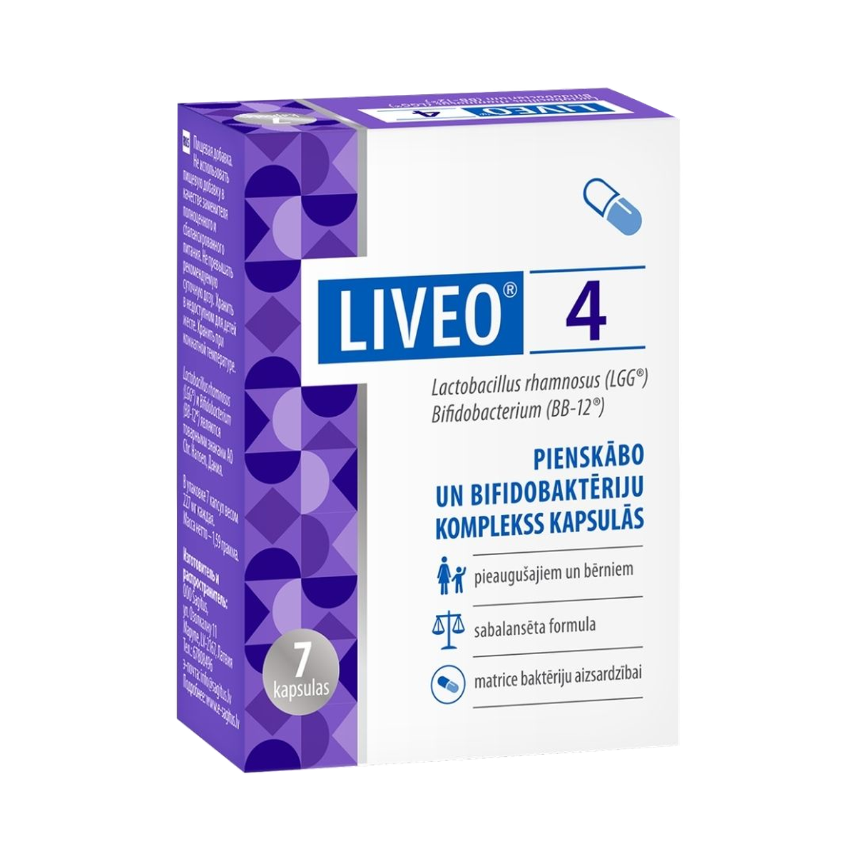 LIVEO 4 капсулы, 7 шт. | Mēness aptieka