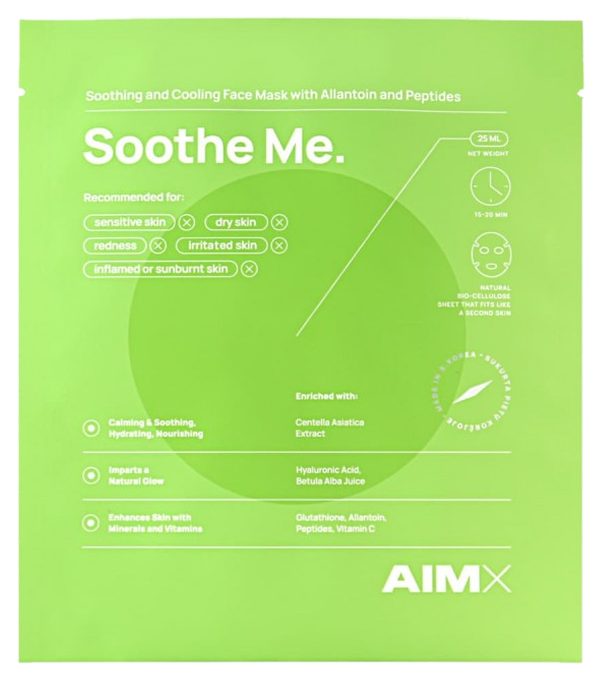 AIMX Soothe Me facial mask, 1 pcs. | Mēness aptieka