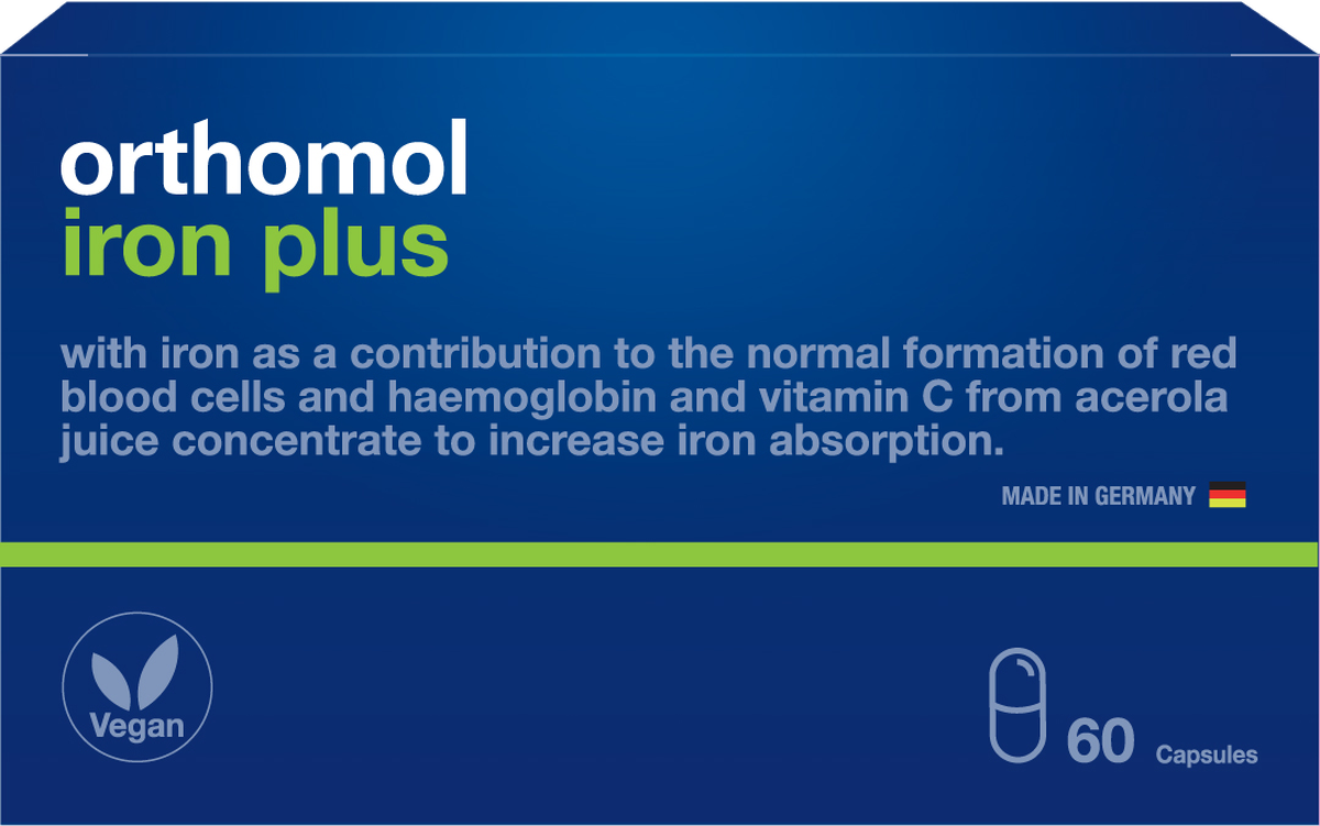 ORTHOMOL Iron Plus capsules, 60 pcs. | Mēness aptieka