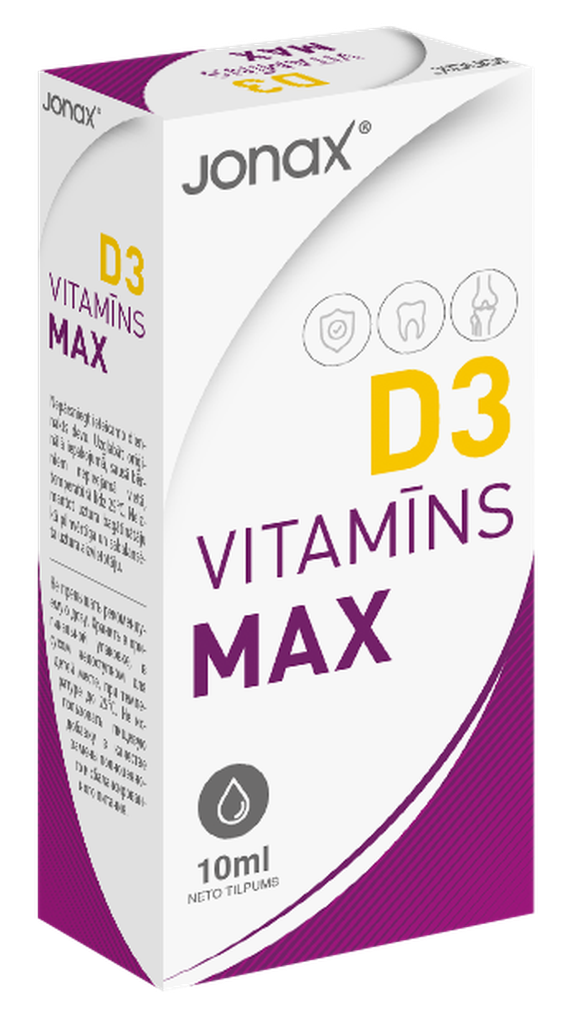 JONAX Max D3 pilieni, 10 ml - Piegāde visā Latvijā | Mēness aptieka