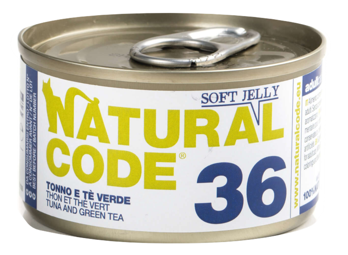 NATURAL CODE 36 Tuna And Green Tea canned food for cats, 85 g | Mēness ...