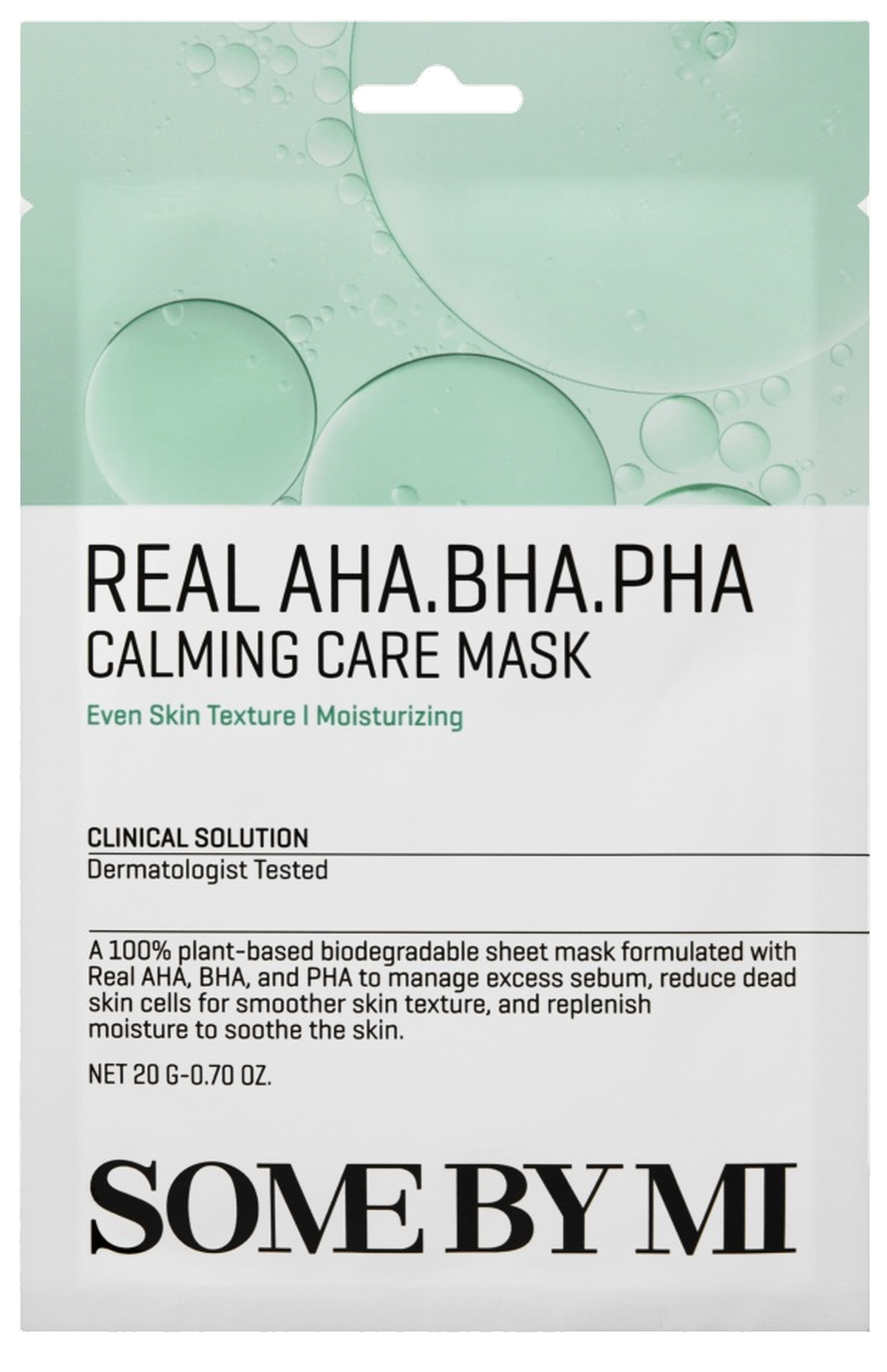 SOME BY MI Real AHA-BHA-PHA Calming auduma sejas maska, 20 g - Piegāde ...