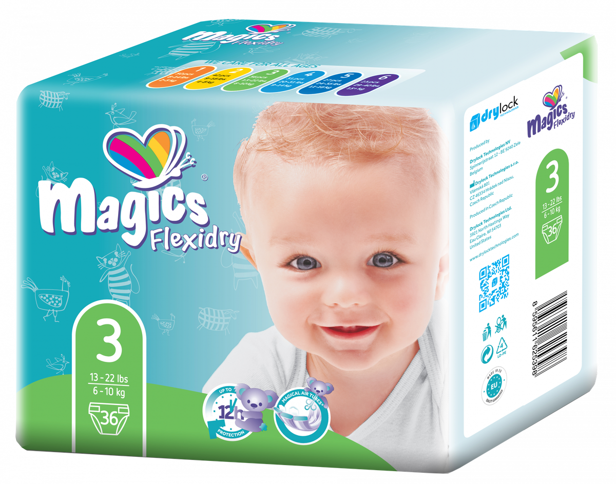 MAGICS Flexidry Midi 3 (6-10 kg) diapers, 36 pcs. | Mēness aptieka