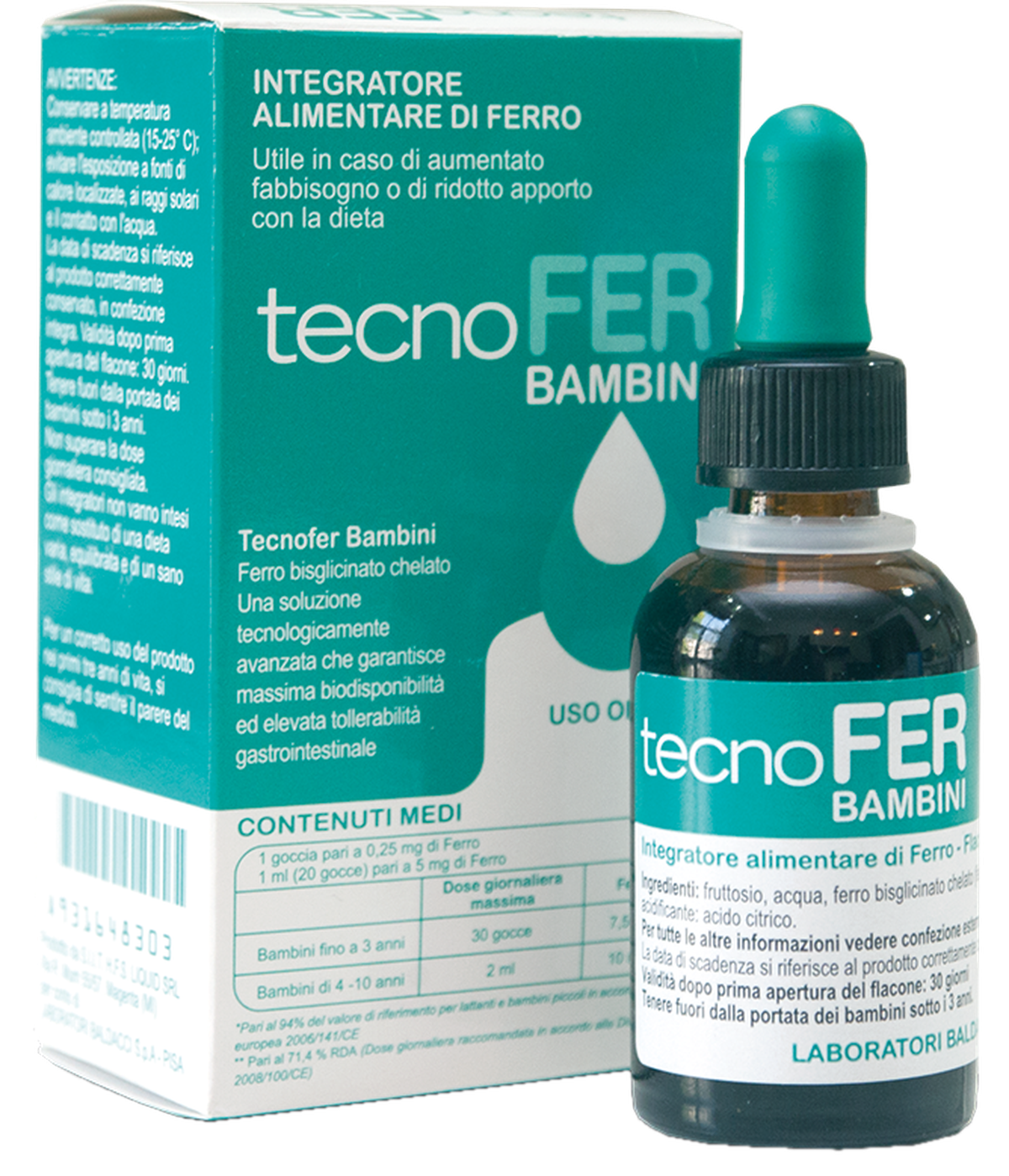 TECNOFER 5 mg/30 ml for children drops, 30 ml | Mēness aptieka