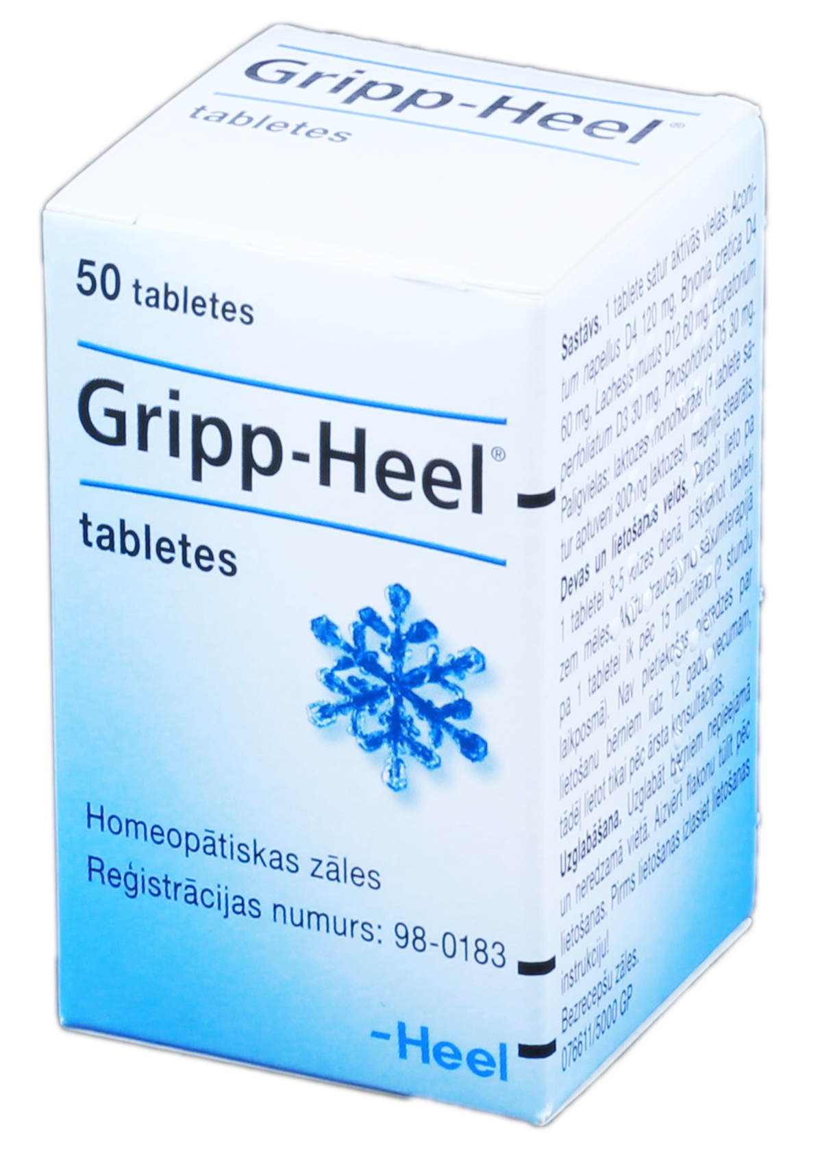 GRIPP-HEEL tabletes, 50 gab. - Piegāde visā Latvijā | Mēness aptieka