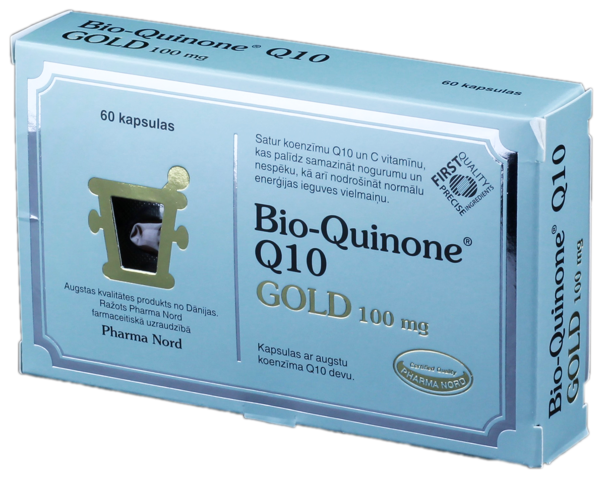 PHARMA NORD Bio-Quinone Active Gold 100 mg capsules, 60 pcs. | Mēness aptieka