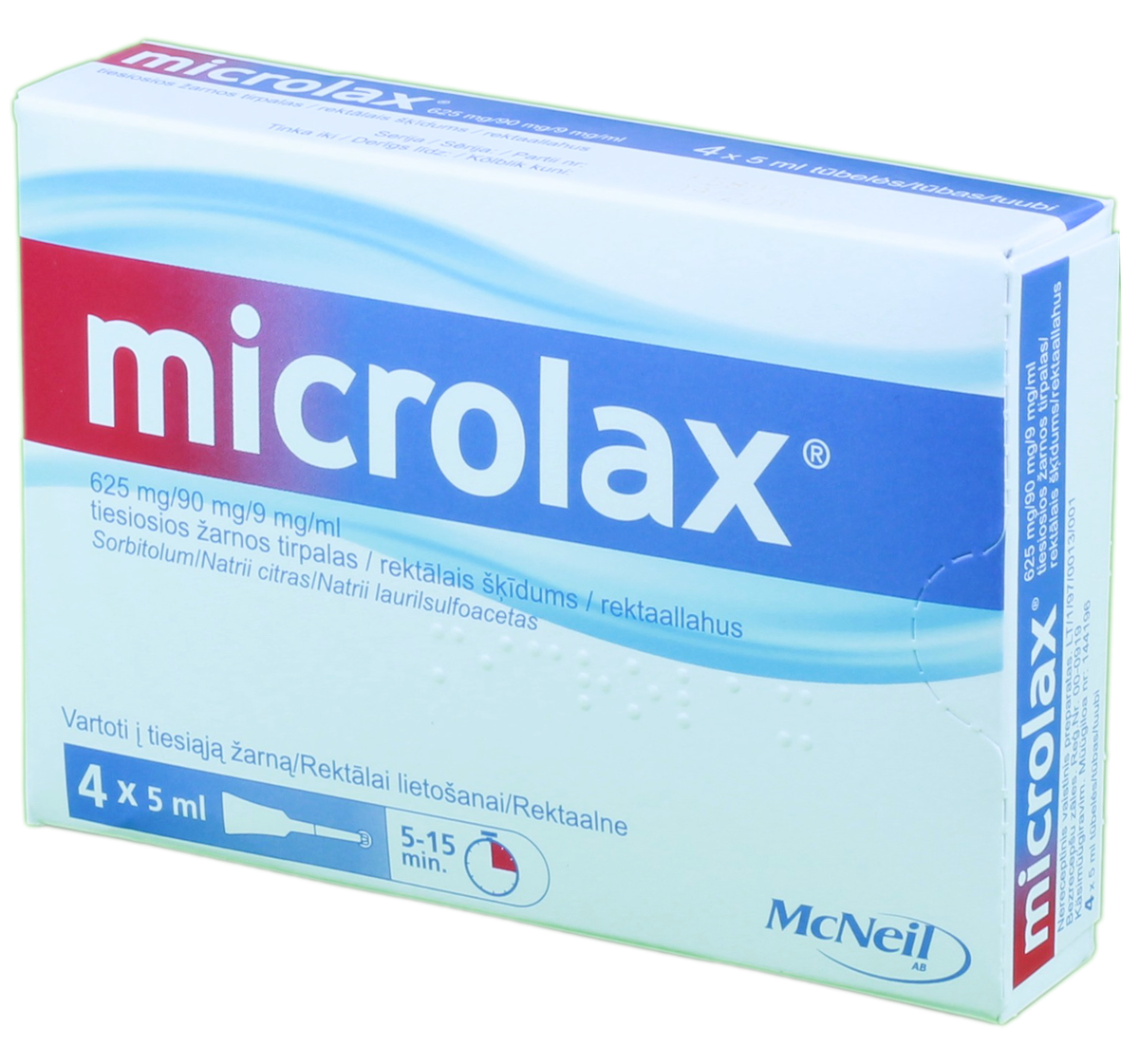 MICROLAX 5 ml solution, 4 pcs. | Mēness aptieka
