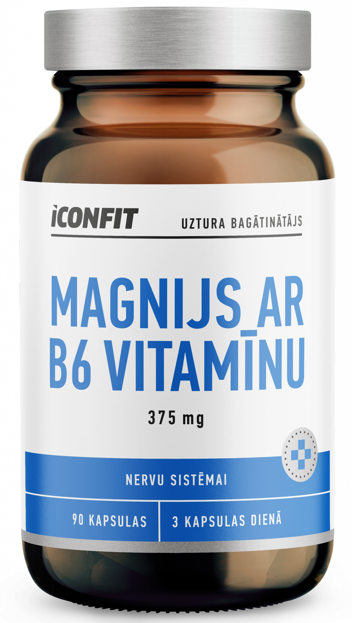 ICONFIT Magnesium B6 375mg kapsulas, 90 gab. - Piegāde visā Latvijā ...