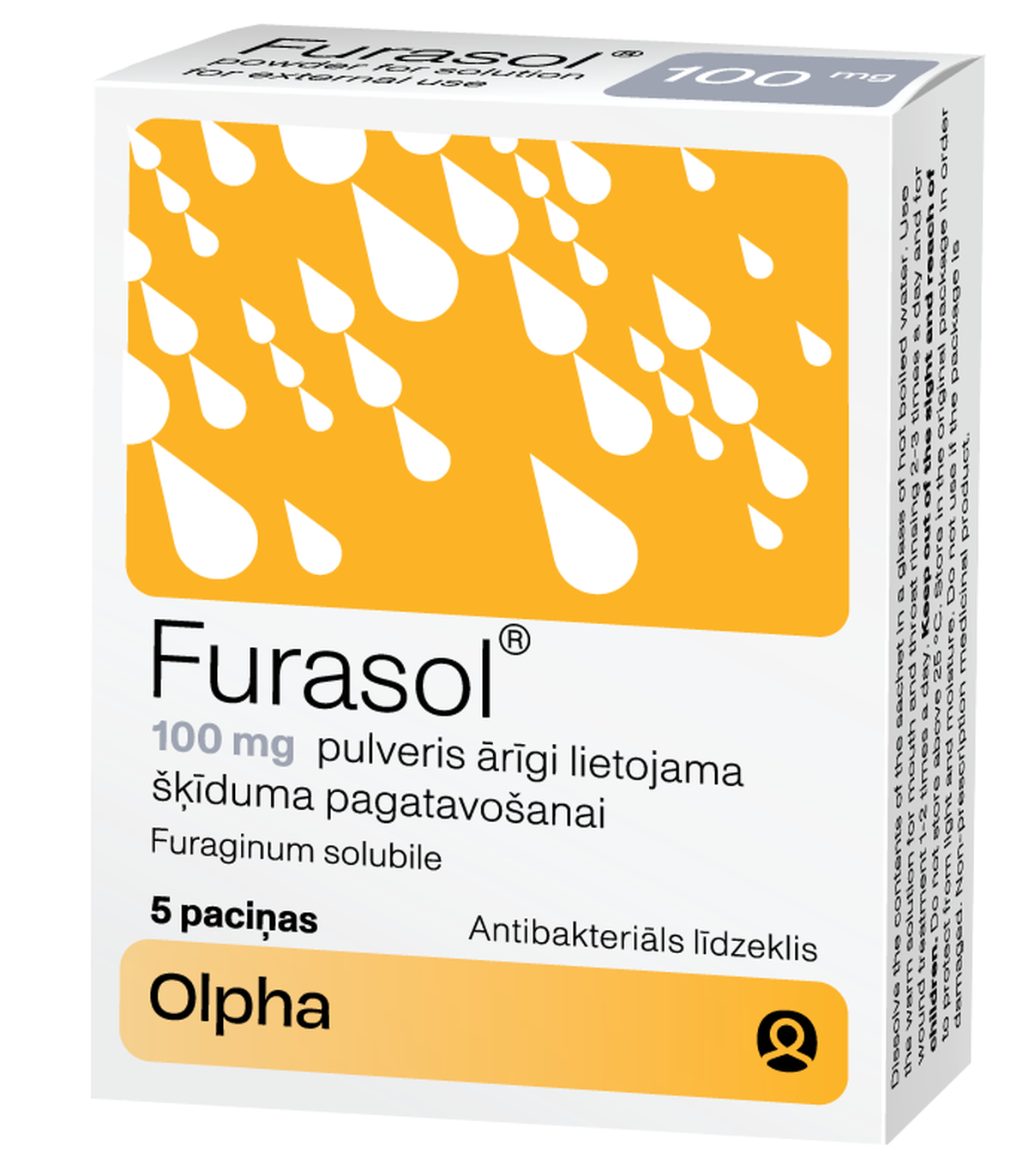 FURASOL 100 mg paciņas, 5 gab. - Piegāde visā Latvijā | Mēness aptieka
