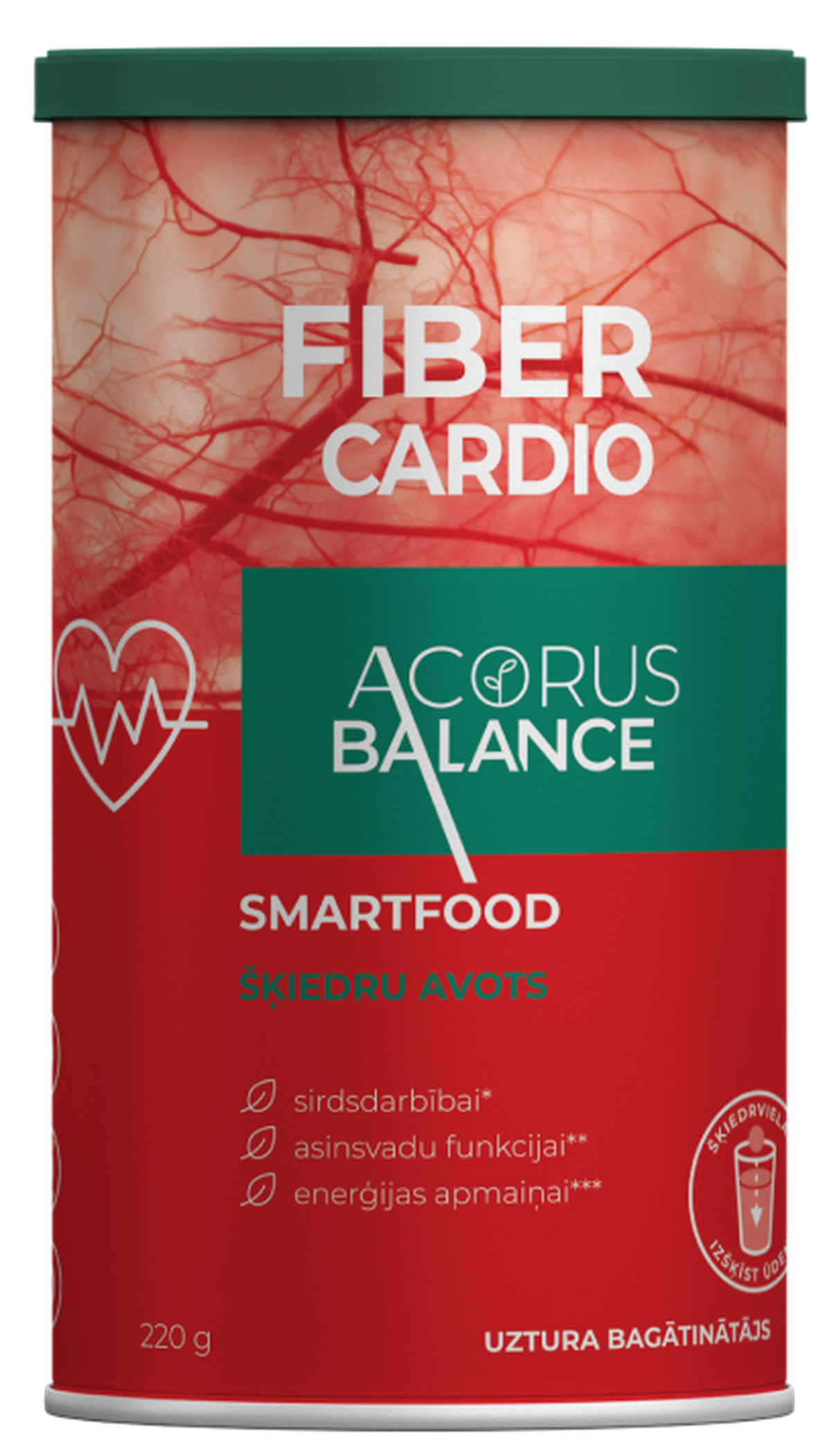 ACORUS BALANCE Fiber Cardio pulveris, 220 g - Piegāde visā Latvijā ...