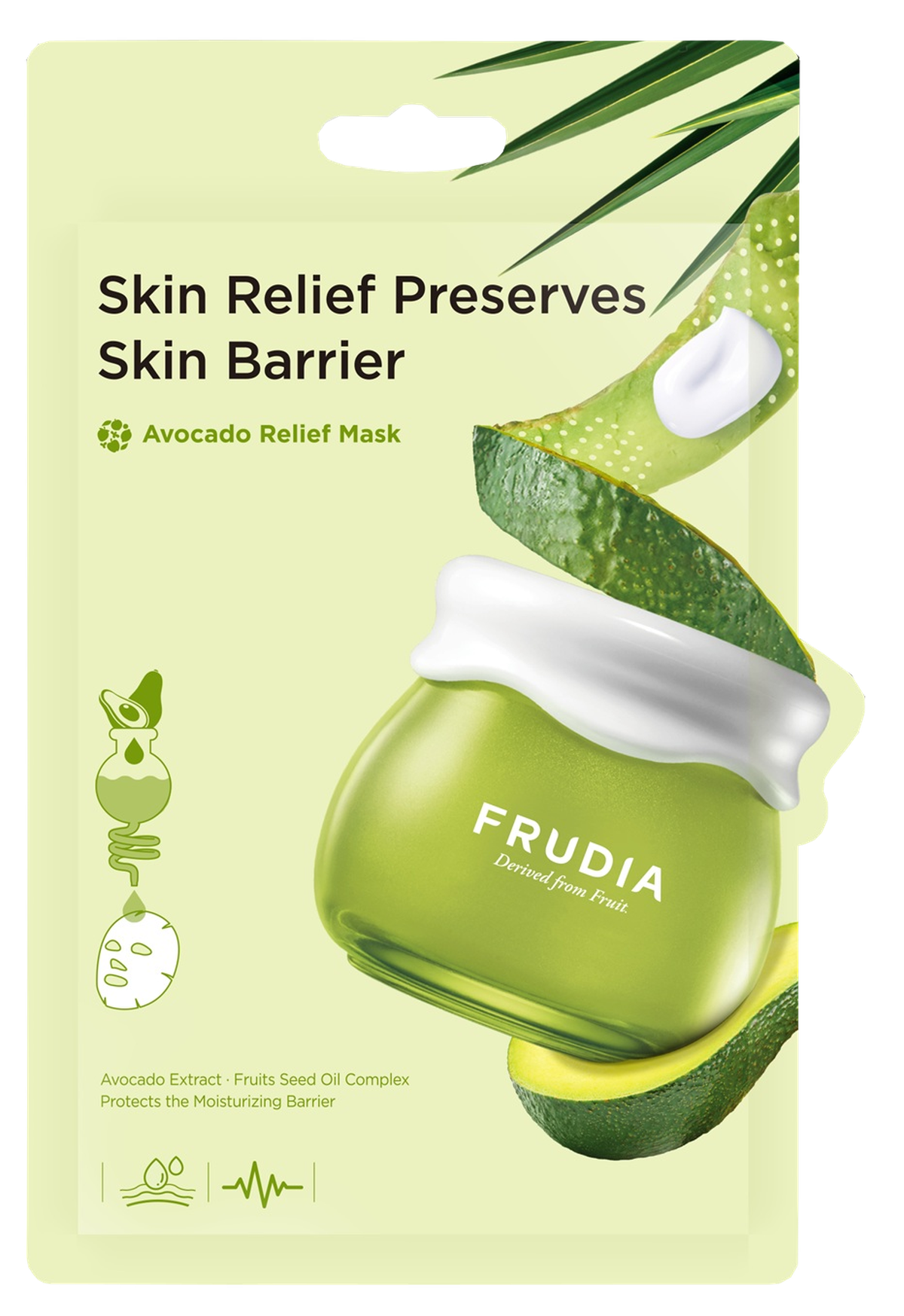 FRUDIA Avocado Relief Cream sheet face mask, 1 pcs. | Mēness aptieka