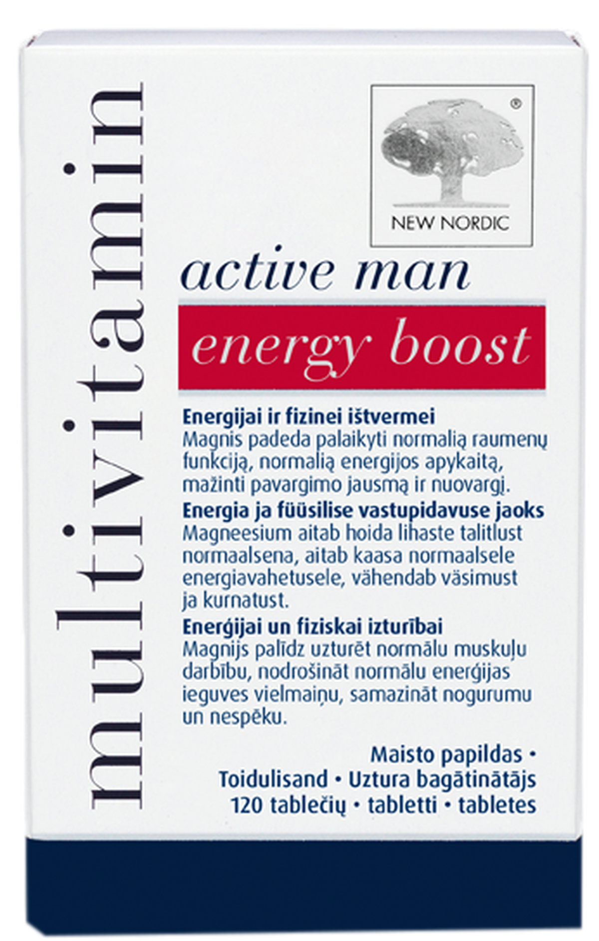 NEW NORDIC Multivitamin Active Man Energy Boost pills, 120 pcs ...