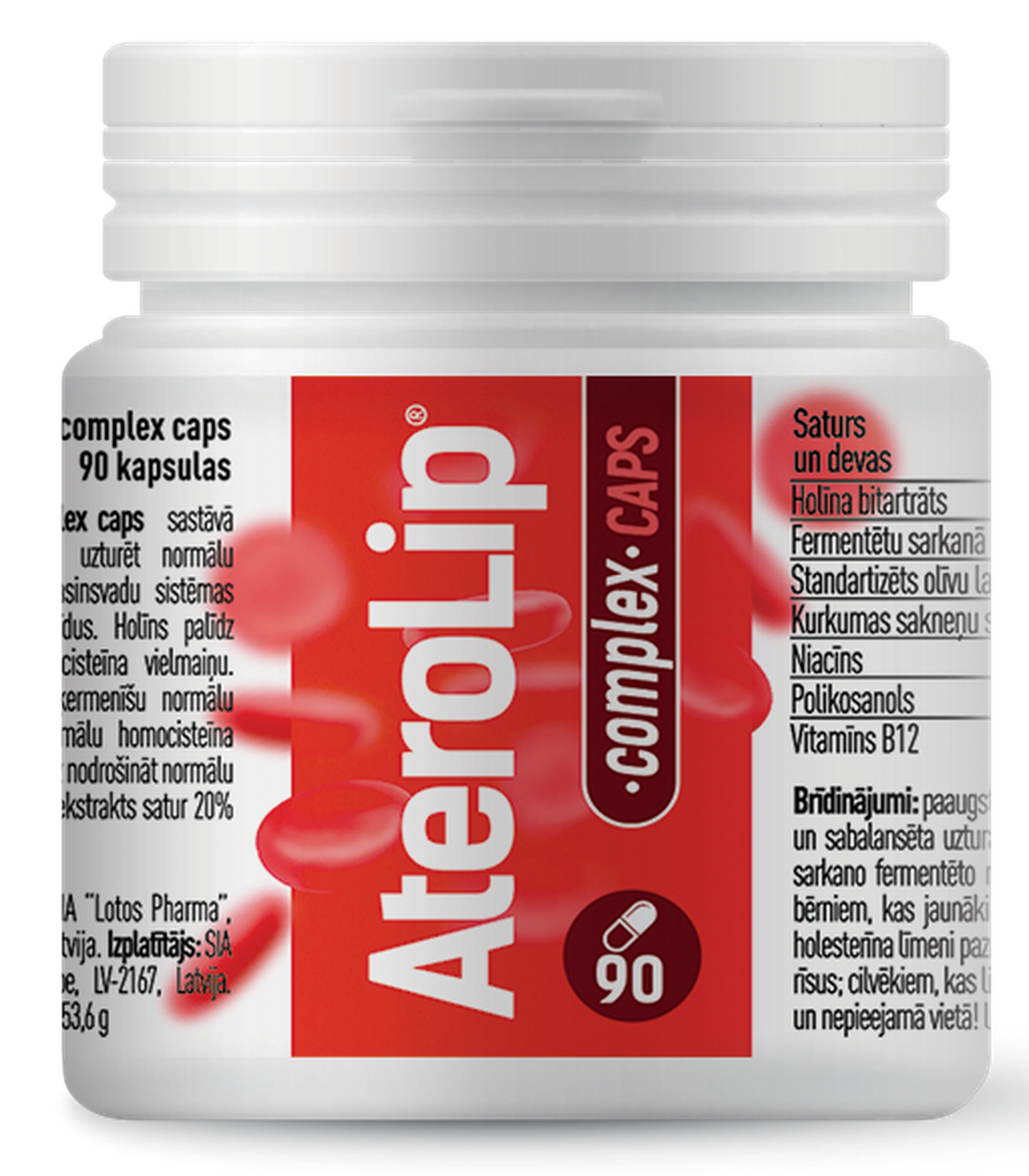 ATEROLIP Complex Caps капсулы, 90 шт. | Mēness aptieka