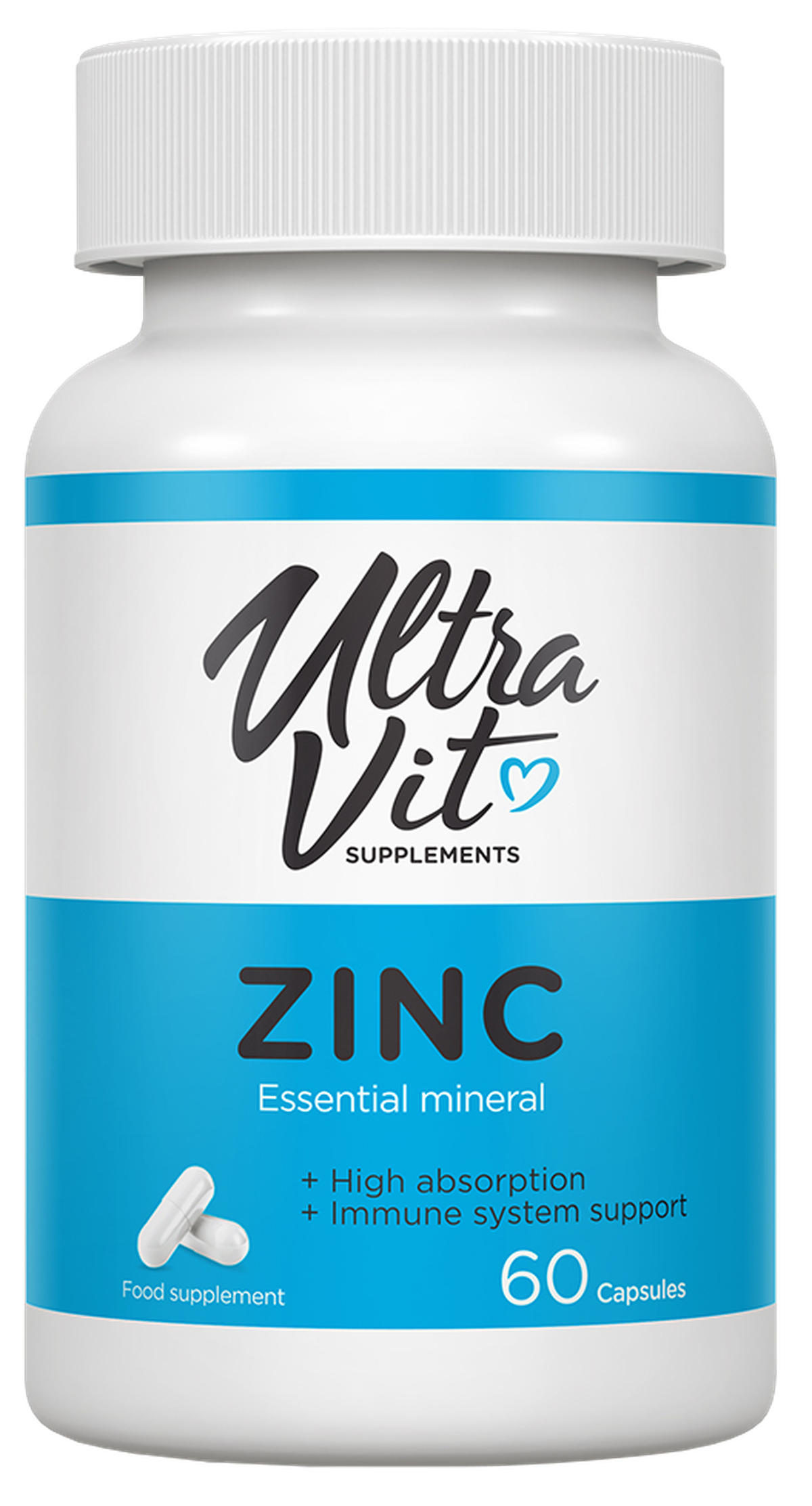 ULTRAVIT Zinc capsules, 60 pcs. | Mēness aptieka