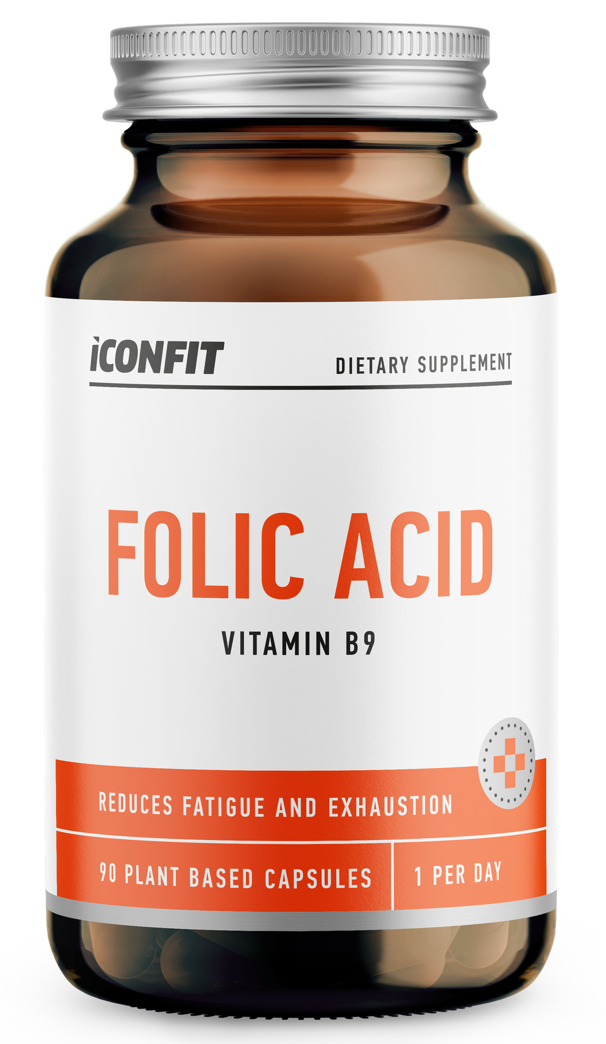 ICONFIT Folic Acid Vitamin B9 400 g capsules, 90 pcs. | Mēness aptieka
