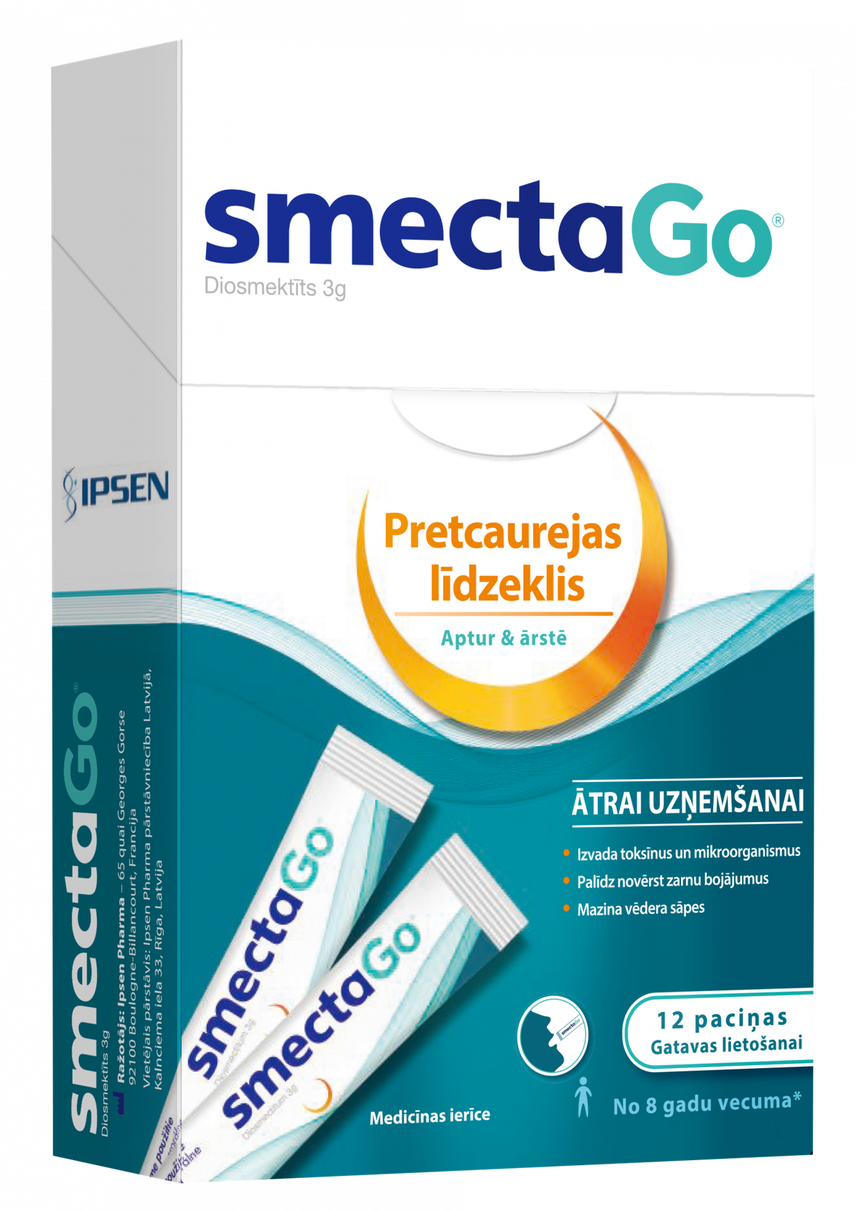 SMECTAGO suspension, 12 pcs. | Mēness aptieka