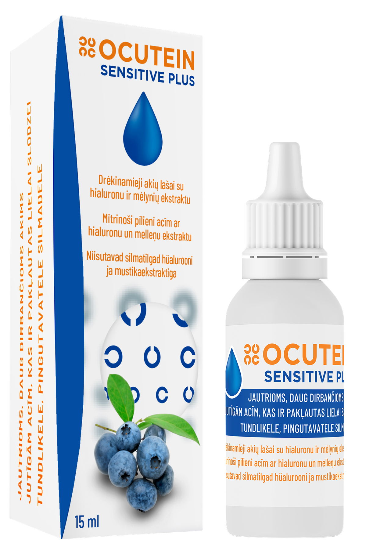 OCUTEIN Sensitive Plus acu pilieni, 15 ml - Piegāde visā Latvijā ...