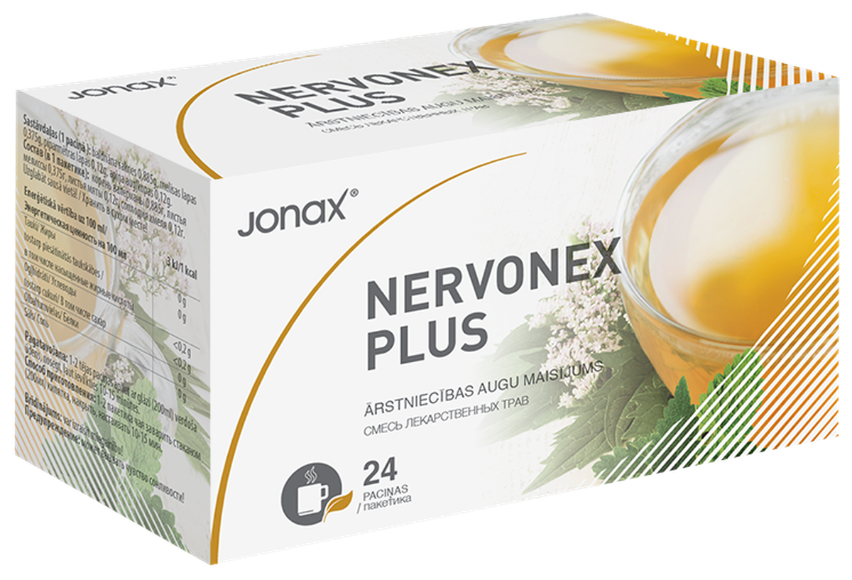 JONAX Nervonex Plus чай в пакетиках, 24 шт. | Mēness aptieka