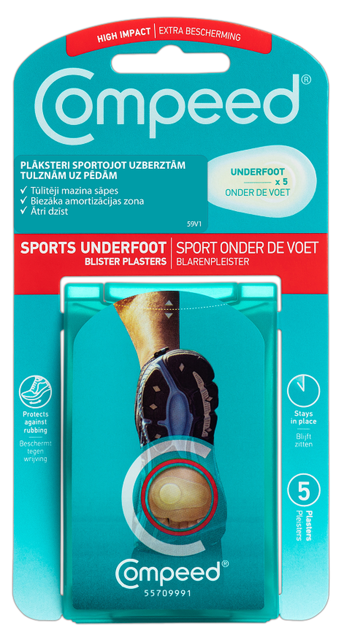 COMPEED Blisters Rubbed On The Feet During Exercise bandage, 5 pcs ...