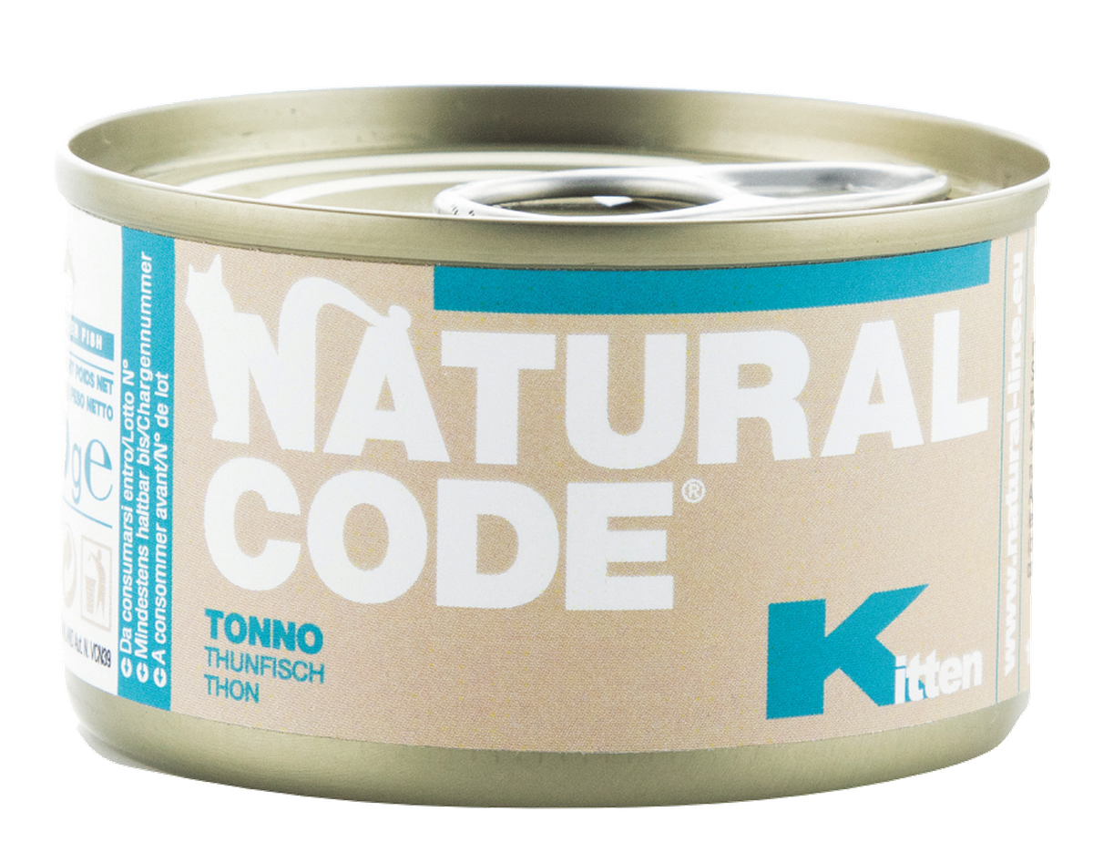 NATURAL CODE Kitten Tuna wet food, 85 g | Mēness aptieka