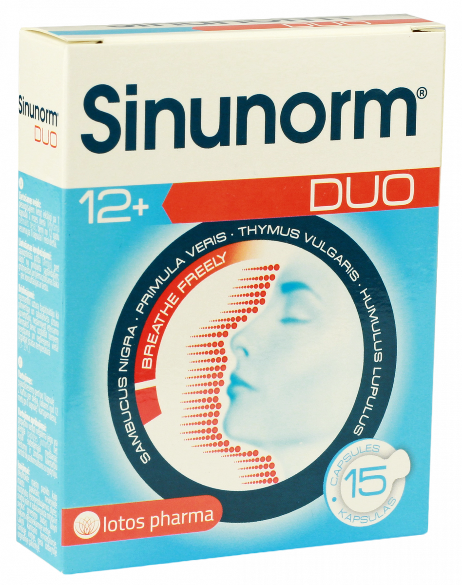 SINUNORM Duo kapsulas, 15 gab. - Piegāde visā Latvijā | Mēness aptieka