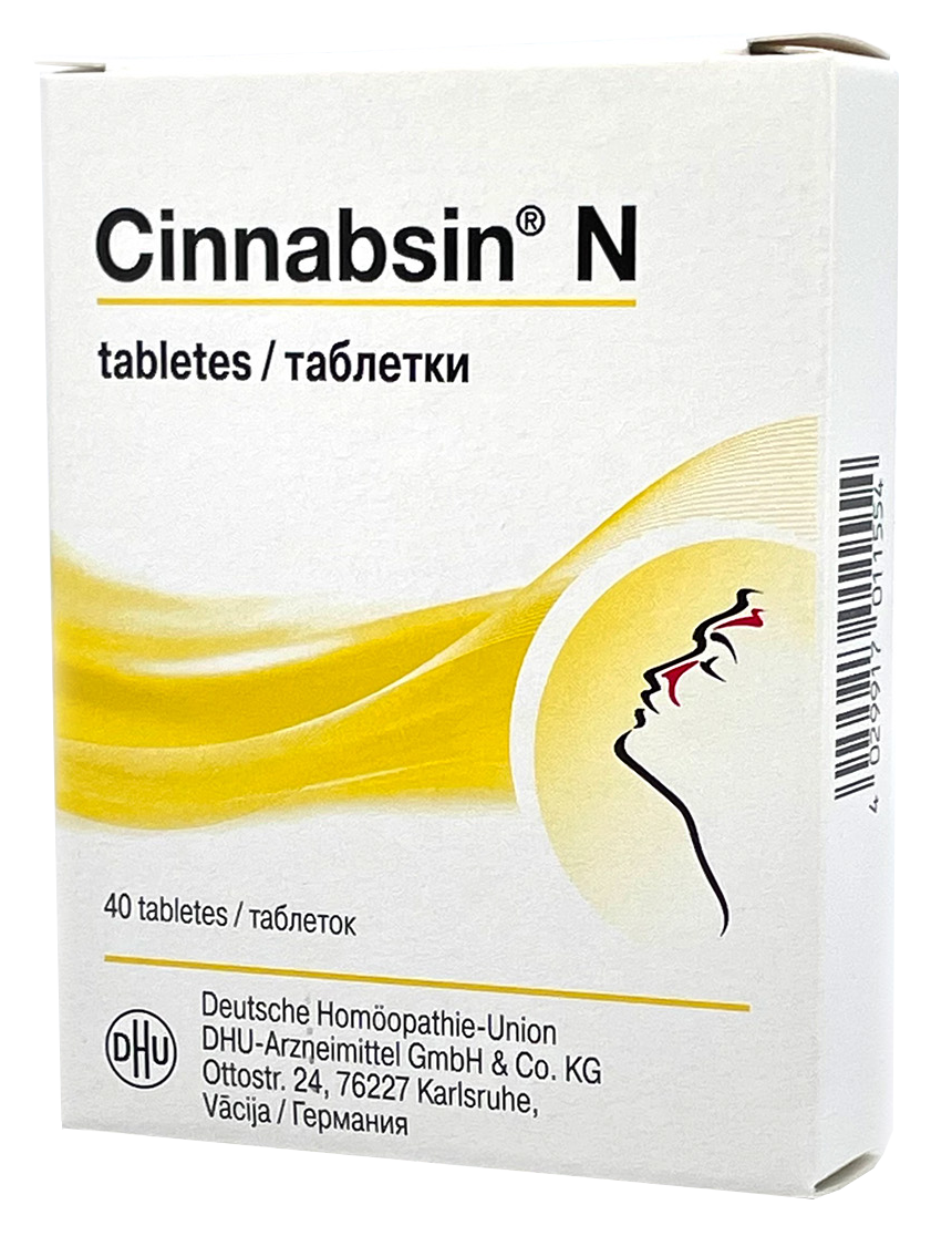CINNABSIN N tabletes, 40 gab. - Piegāde visā Latvijā | Mēness aptieka