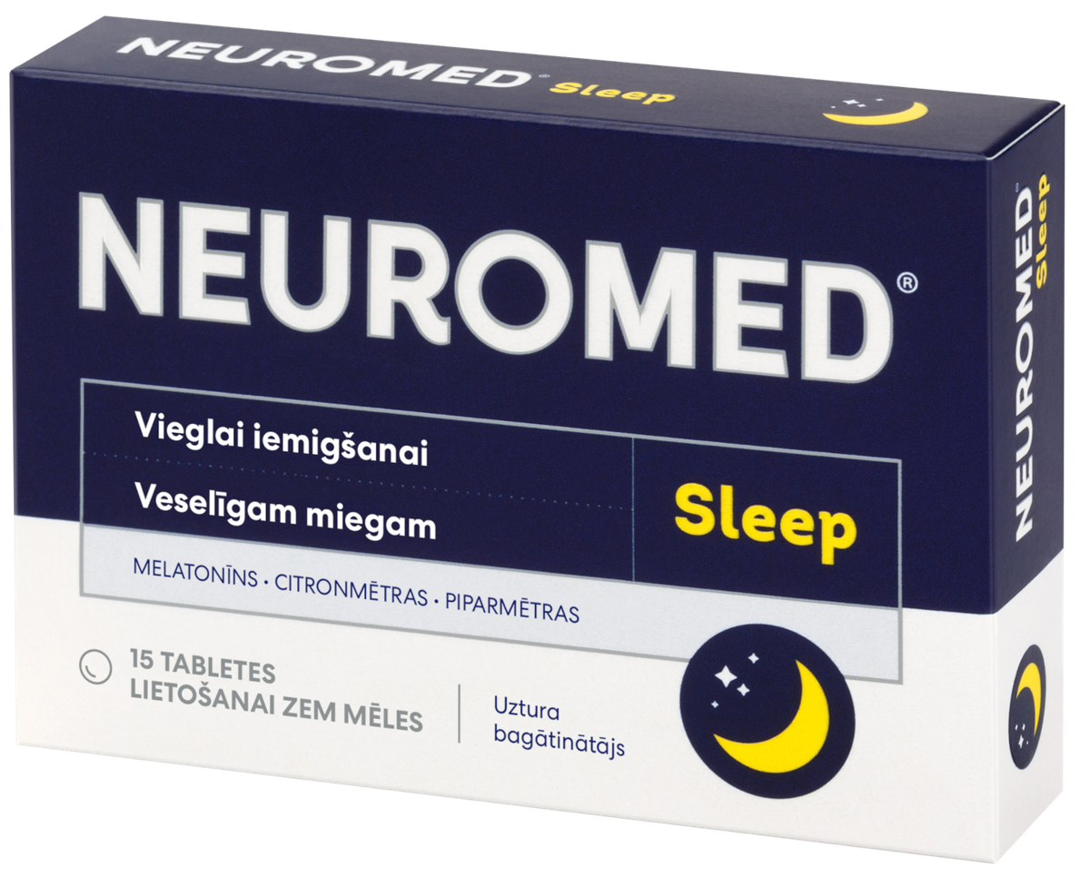NEUROMED Sleep tabletes, 15 gab. - Piegāde visā Latvijā | Mēness aptieka