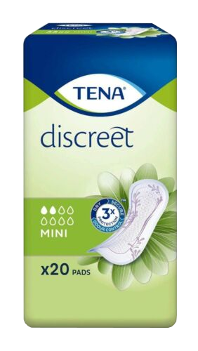 Tena Discreet Mini Pad Pantyliner 20 Pcs Mēness Aptieka