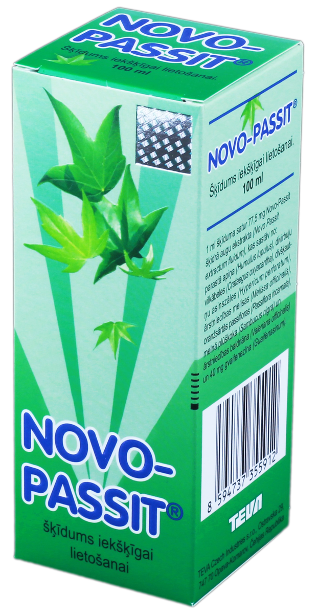 NOVO-PASSIT šķidrums, 100 ml - Piegāde visā Latvijā | Mēness aptieka