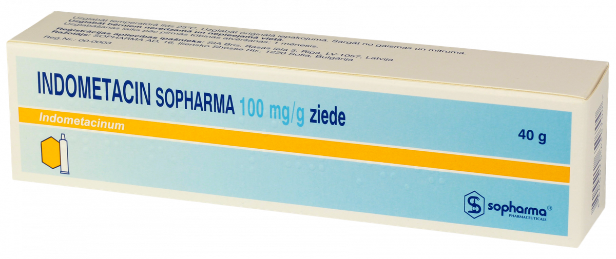 INDOMETACIN Soharma 100 mg/g ointment, 40 g | Mēness aptieka