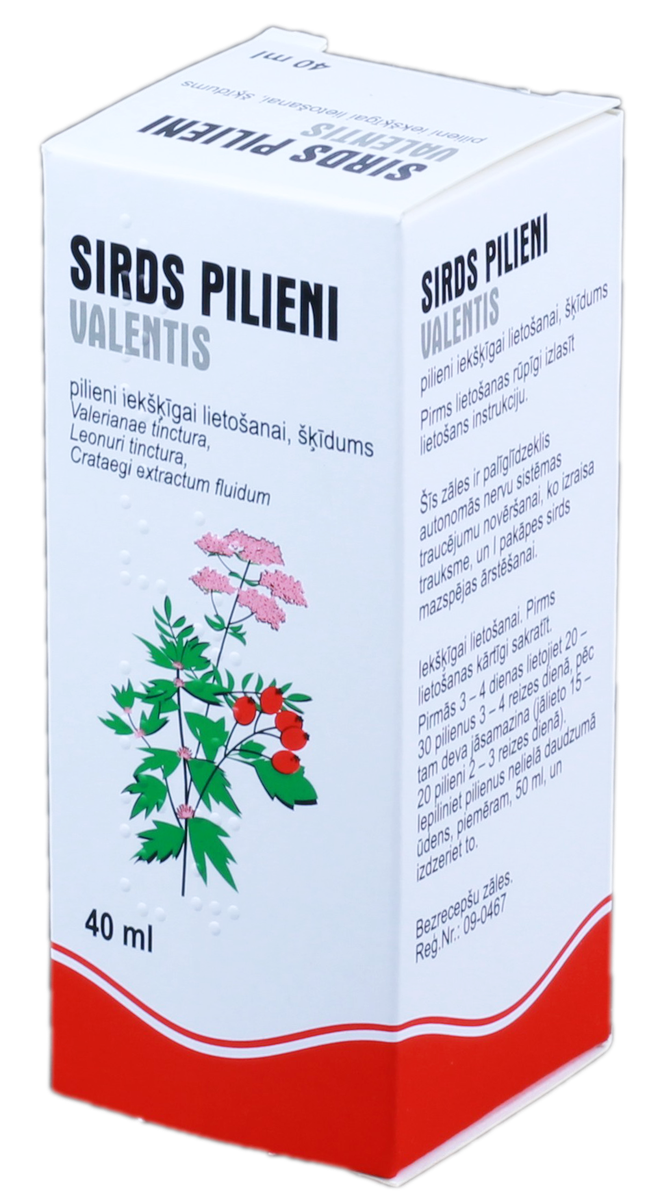 VALENTIS SIRDS pilieni, 40 ml - Piegāde visā Latvijā | Mēness aptieka
