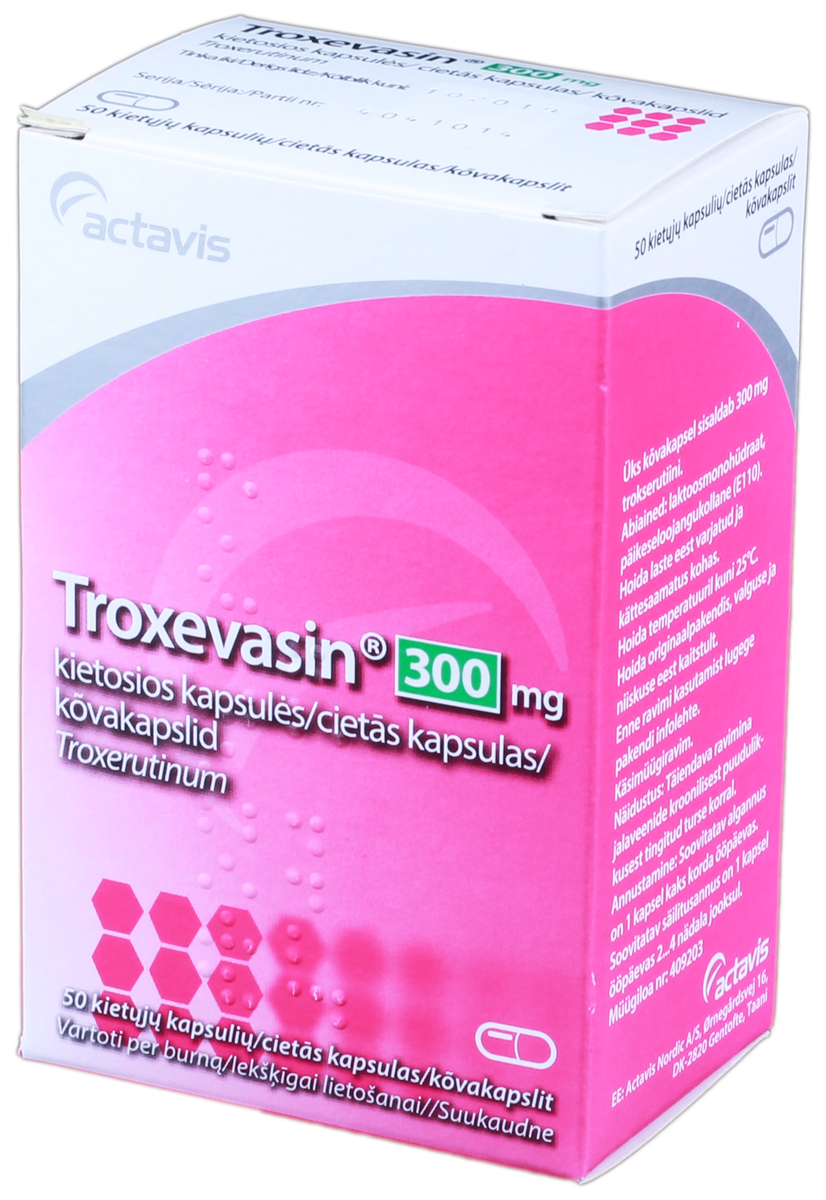TROXEVASIN 300 mg capsules, 50 pcs. | Mēness aptieka