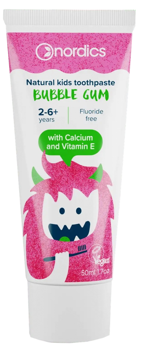 NORDICS Bubble Gum kids toothpaste, 50 ml | Mēness aptieka