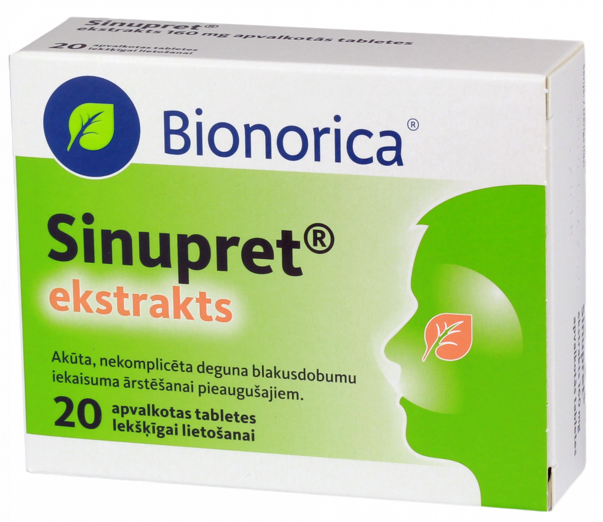SINUPRET Ekstrakts 160 mg tabletes, 20 gab. - Piegāde visā Latvijā ...