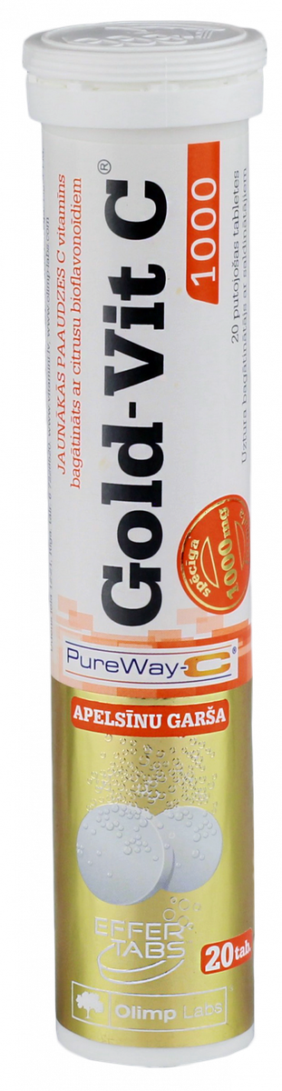 OLIMP LABS Gold-Vit C 1000 mg effervescent tablets, 20 pcs. | Mēness ...