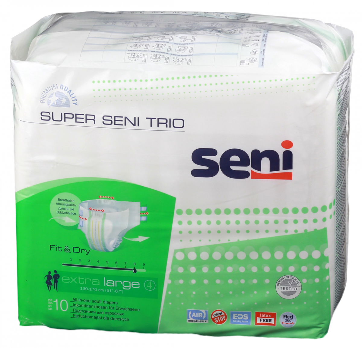 SENI Super Seni Trio Extra Large diapers, 10 pcs. | Mēness aptieka