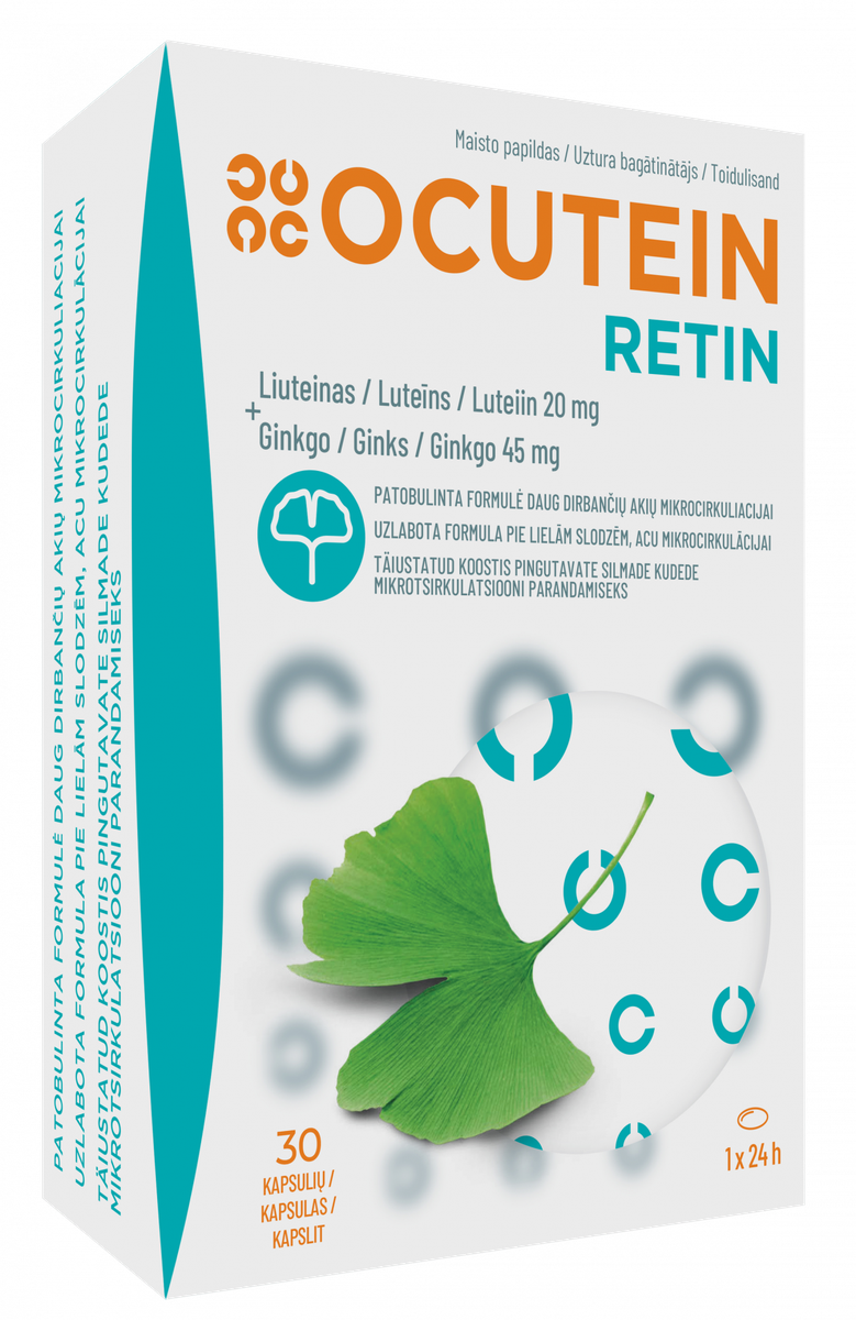 OCUTEIN Retin kapsulas, 30 gab. - Piegāde visā Latvijā | Mēness aptieka