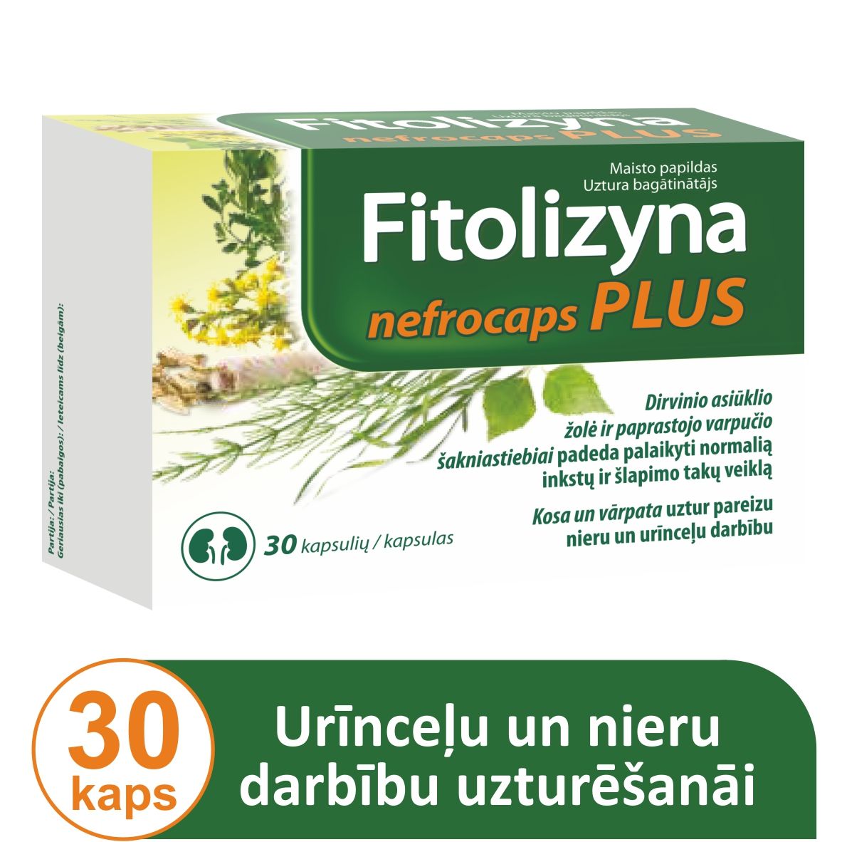FITOLIZYNA Nefrocaps Plus capsules, 30 pcs. | Mēness aptieka