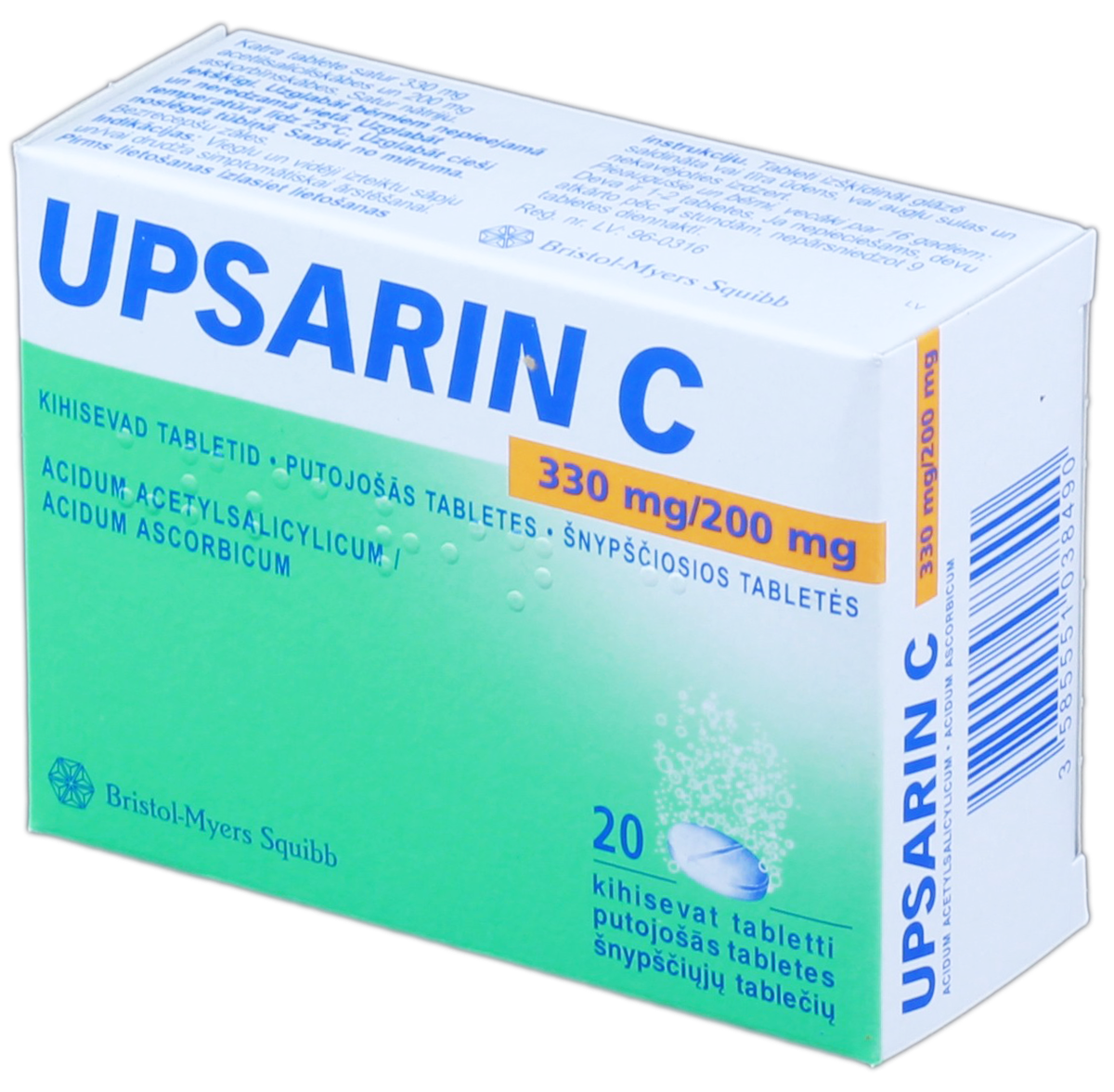 UPSARIN C effervescent tablets, 20 pcs. | Mēness aptieka